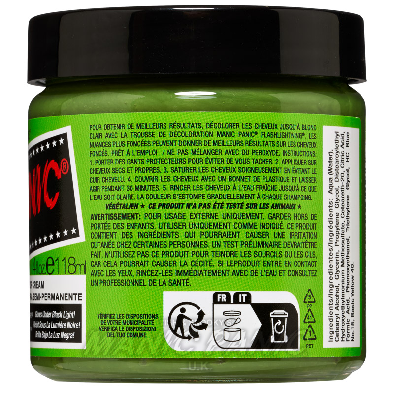 Electric Lizard High Voltage Classic Hair Dye | Manic Panic UK