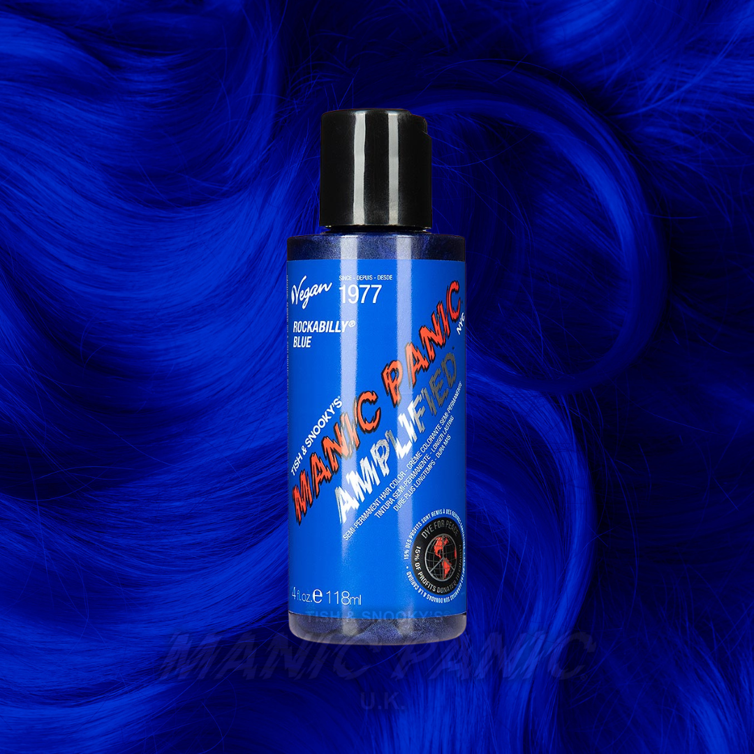 Rockabilly Blue Amplified Hair Colour Dye | Manic Panic UK
