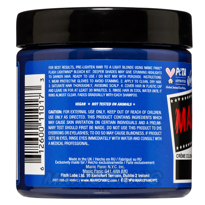 Bad Boy Blue High Voltage Classic Hair Dye | Manic Panic UK
