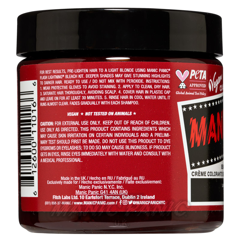 Infra Red High Voltage Classic Hair Dye | Manic Panic UK